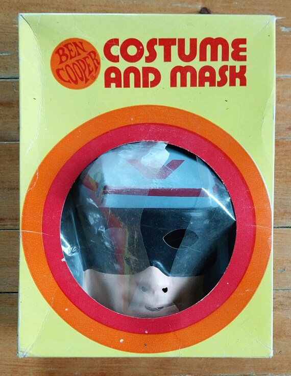 Vintage 80s Ben Cooper Costume & Mask Lazer Tag Size … - Gem