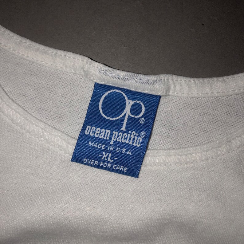 Vintage 1980s OP Ocean Pacific Tank Top T Shirt LARGE - 80s Single ...