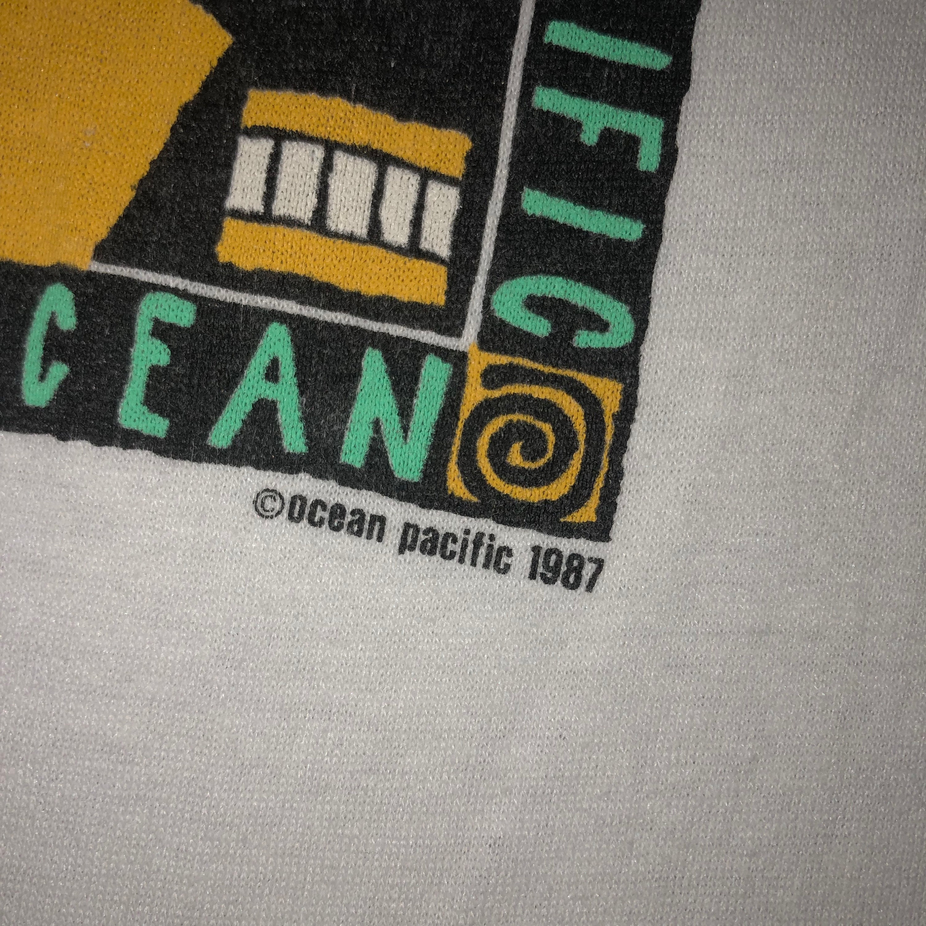 Vintage 1980s OP Ocean Pacific Tank Top T Shirt LARGE 80s Single Stitch ...
