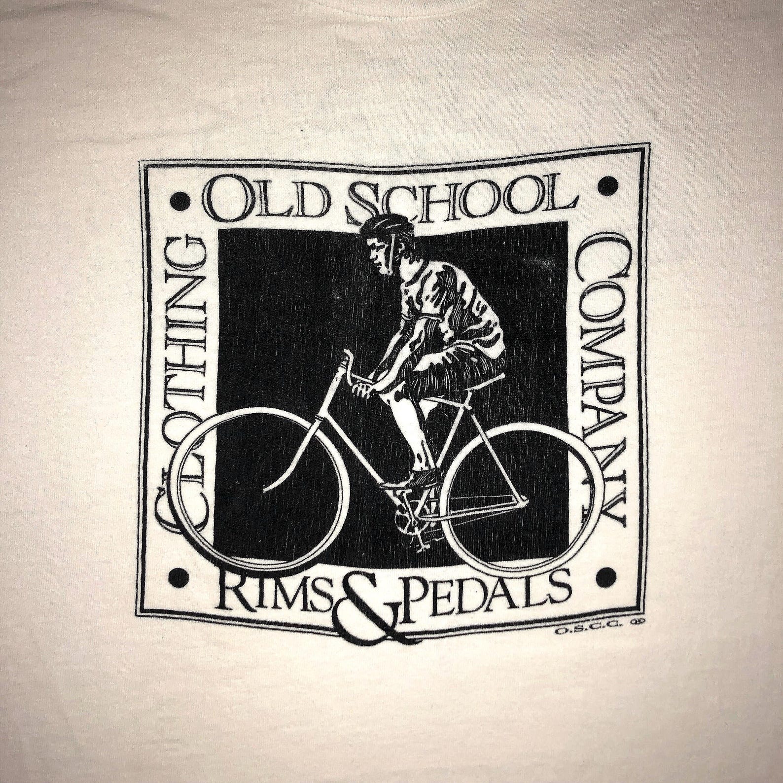 Vintage 1980s Old School Clothing Co Cycling T Shirt X LARGE - Single ...