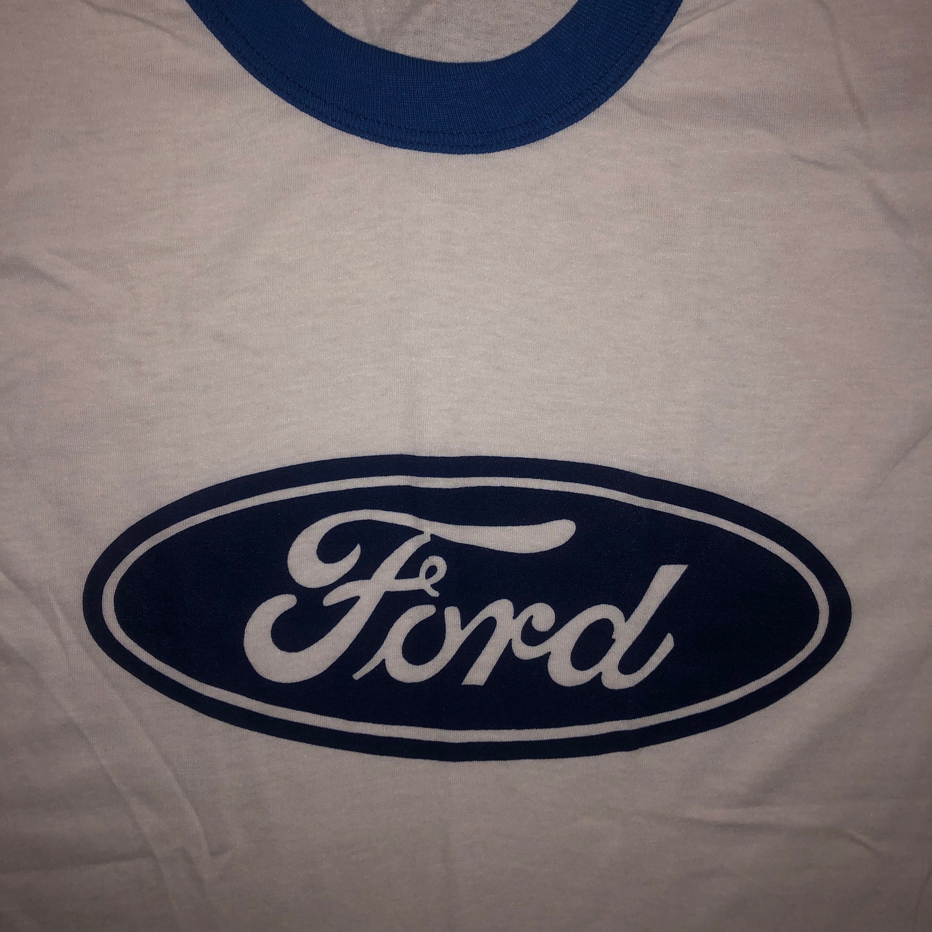 Vintage Unworn 1980s Ford Motors Ringer T Shirt MEDIUM / LARGE Screen ...