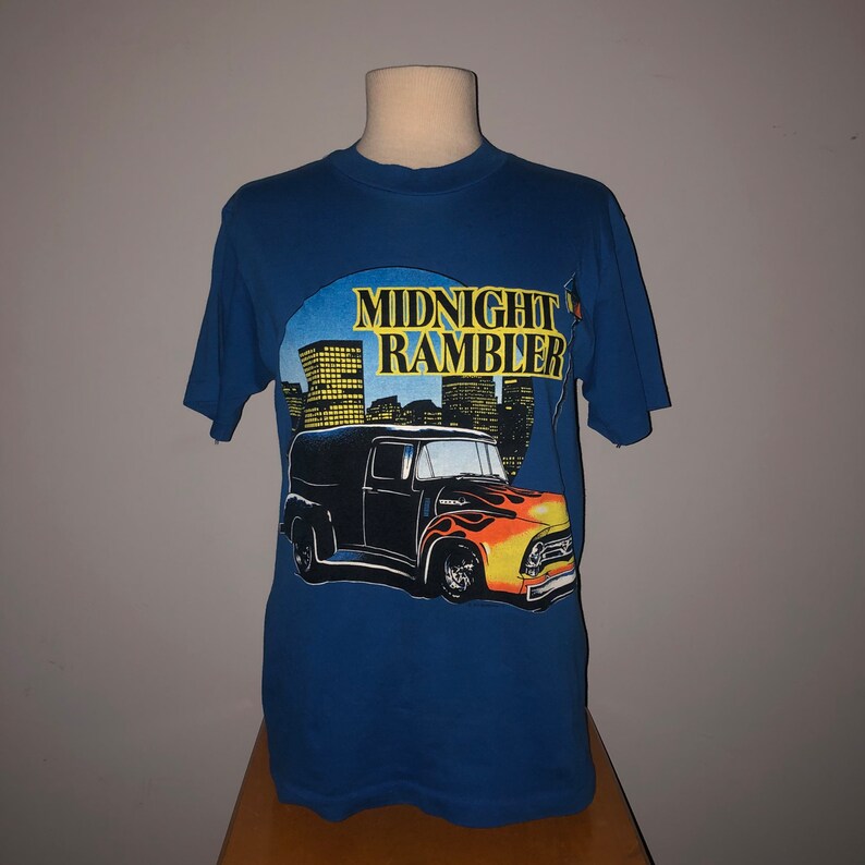 Vintage 1980s Midnight Rambler Hot Rod T Shirt SMALL - Sun Sportswear ...