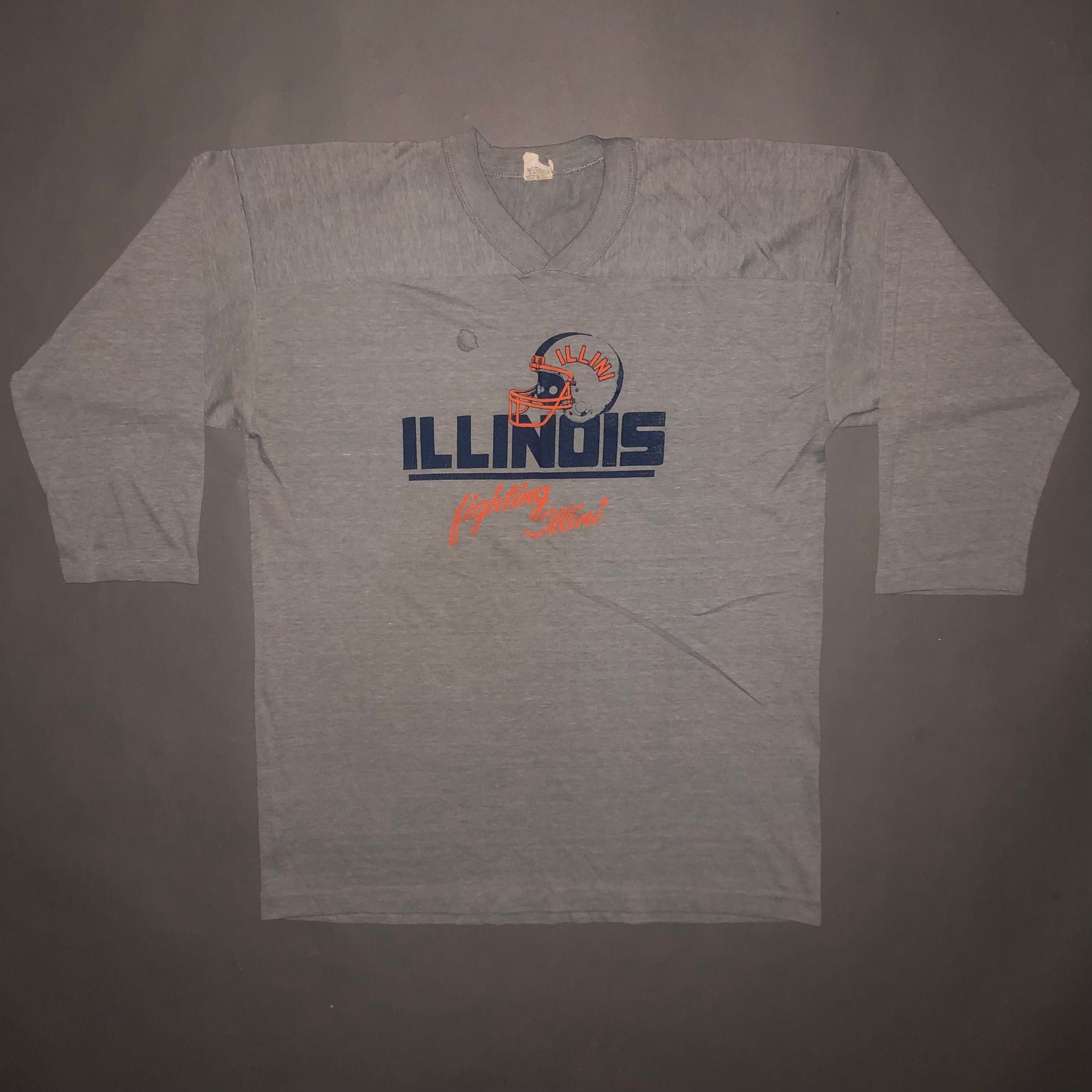 Vintage 1980s University of Illinois Jersey T Shirt MEDIUM - Etsy