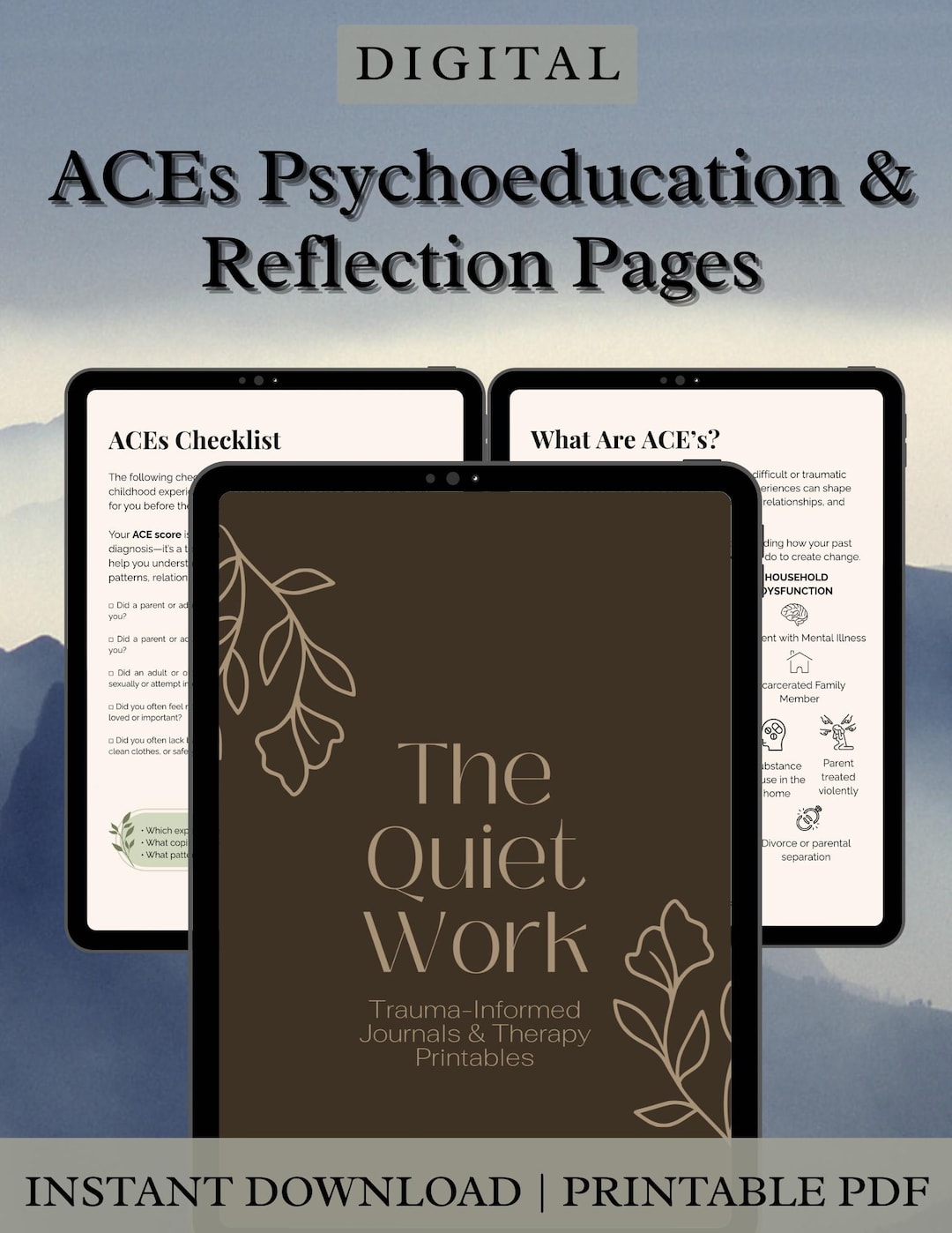 Aces Trauma Worksheet: Printable Mental Health Checklist (PDF Download ...