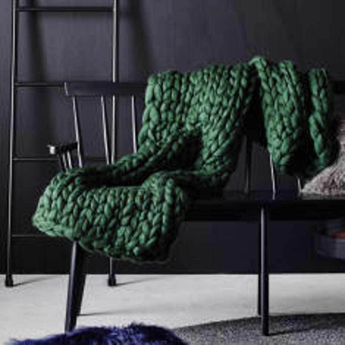 Super Chunky Knit Blanket, Chunky Knit Blanket Giant Knit Baby Blanket ...