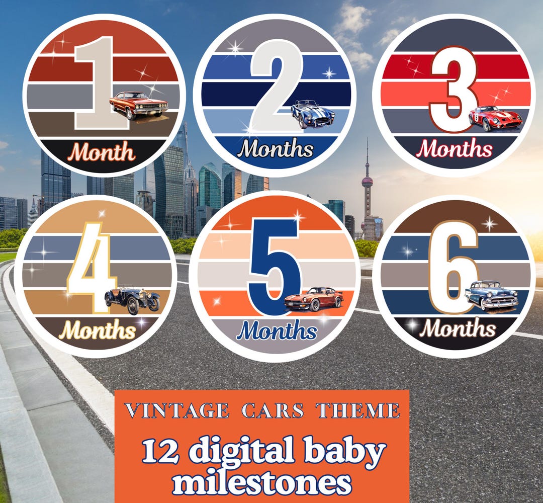 Baby Milestones - Vintage Car Theme - Etsy