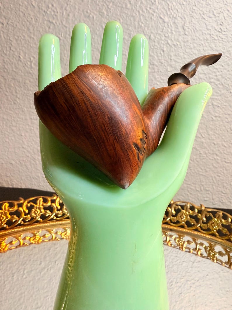 Vintage Briar Pipe / Large Tobacco Pipe Unique Carved Wood Tobacciana ...