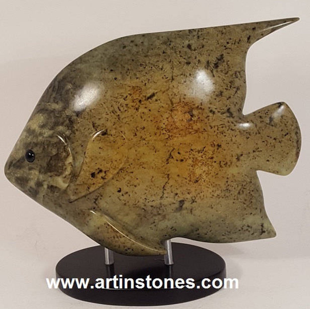 Angelfish Stone Sculpture - Etsy
