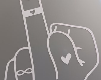 Middle Finger Decal - Etsy