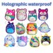 Squishmallow 12pc Sticker Set, Holographic Waterproof Stickers ...