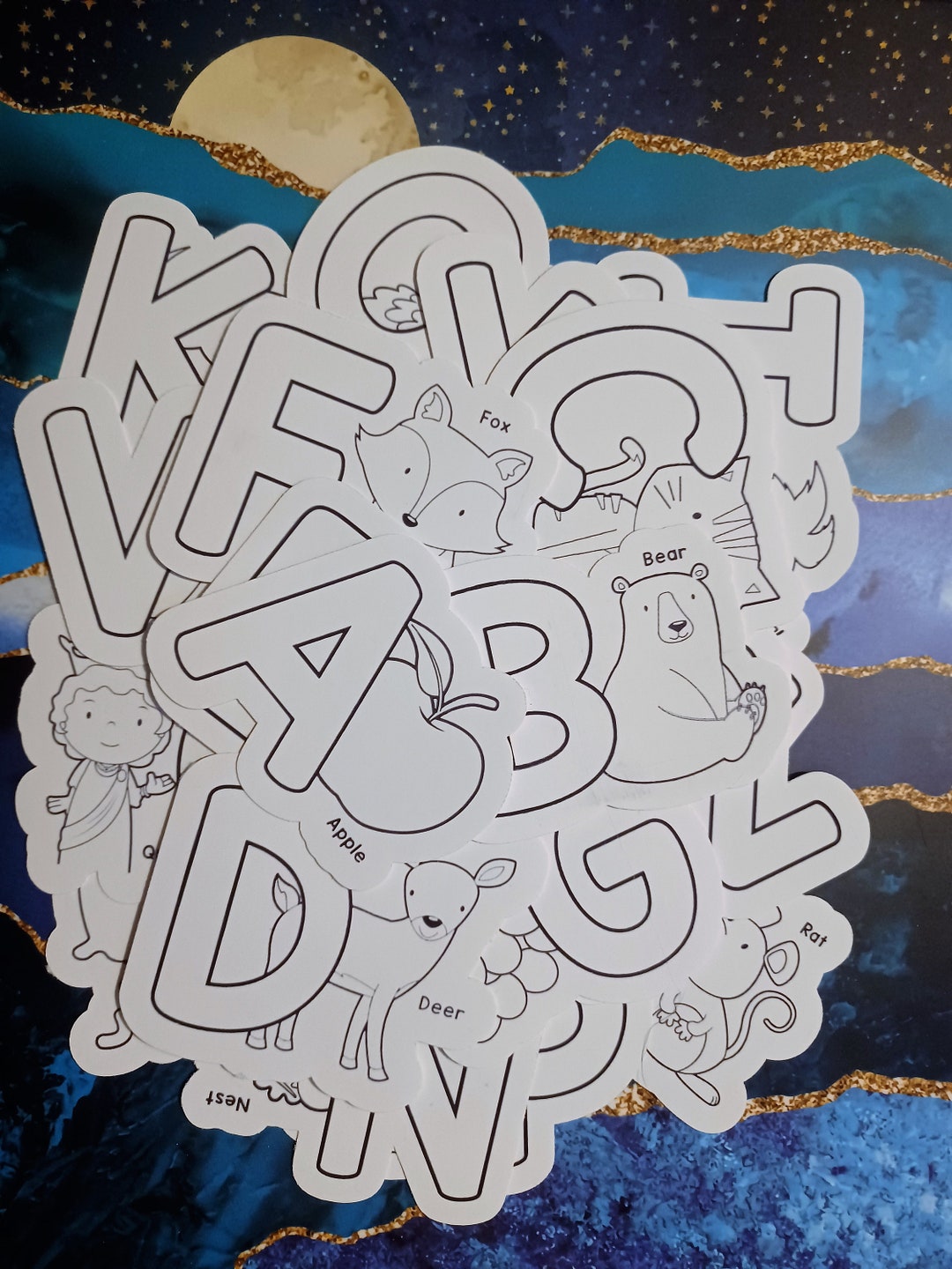 Alphabet Coloring Stickers, Learning and School, Kids Activities ...