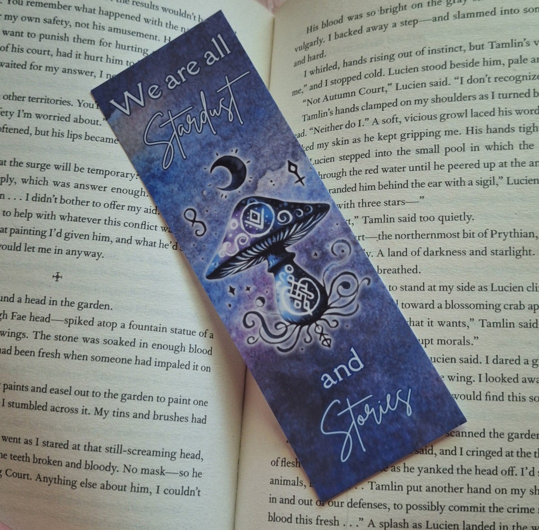 Stardust & Stars Laminated Bookmark: Witchy Celestial Reader Gift - Etsy