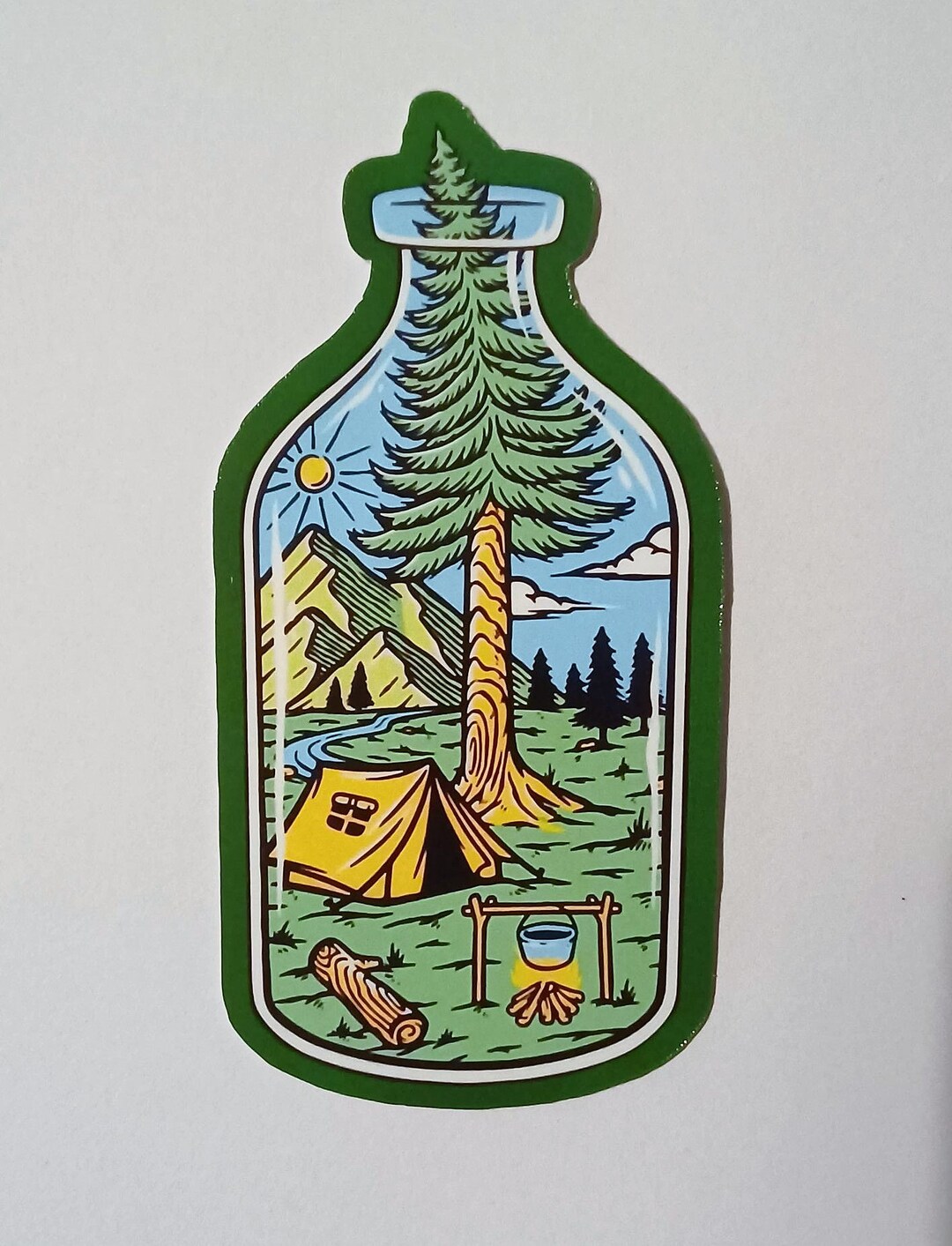 Camping Sticker, Nature, Mountain Sticker, Outdoors Sticker, Hiking ...