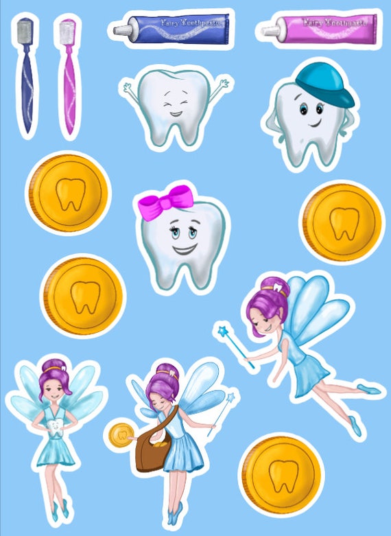 Tooth Fairy Stickers Gifts for Kids Tooth Fairy Gift - Etsy