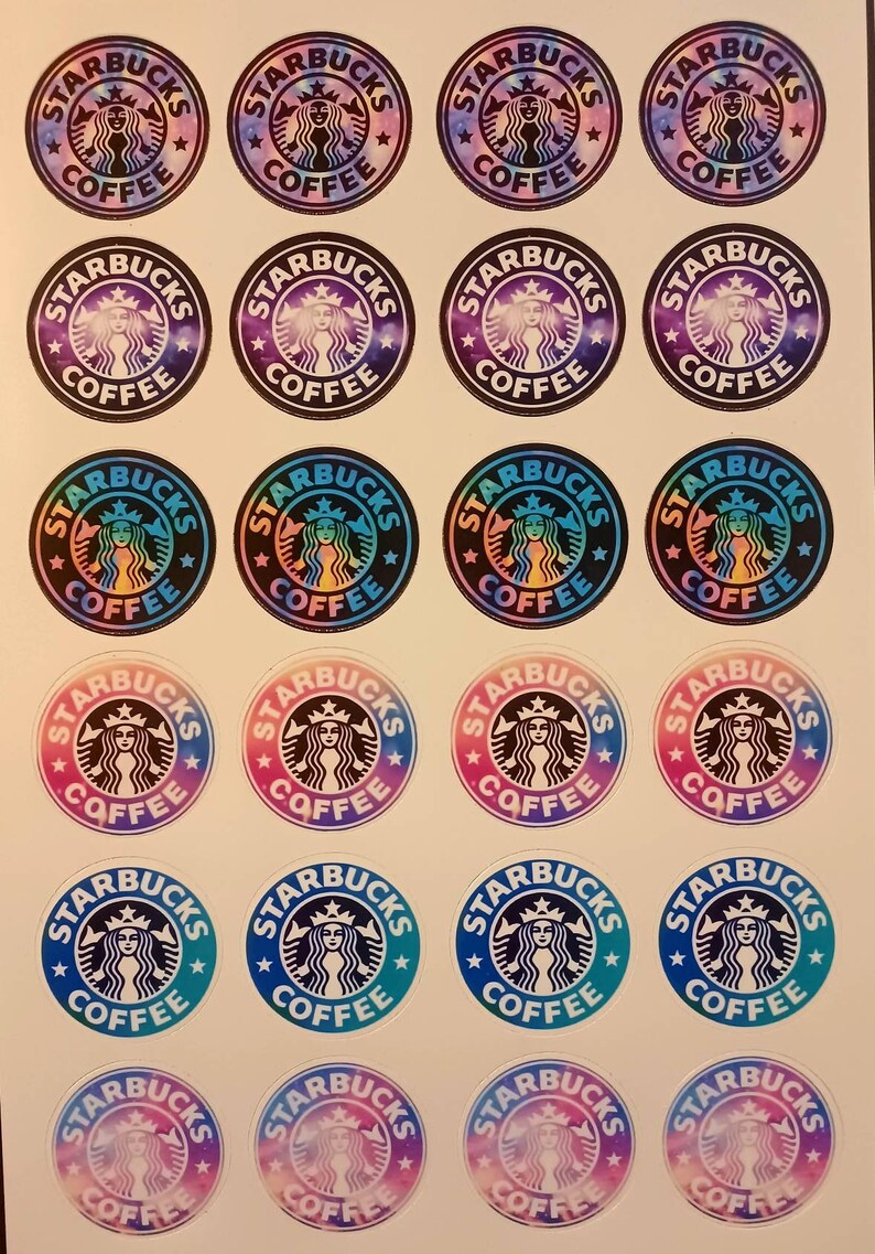 Starbucks Stickers Galaxy Starbucks Stickers Cute Starbucks - Etsy