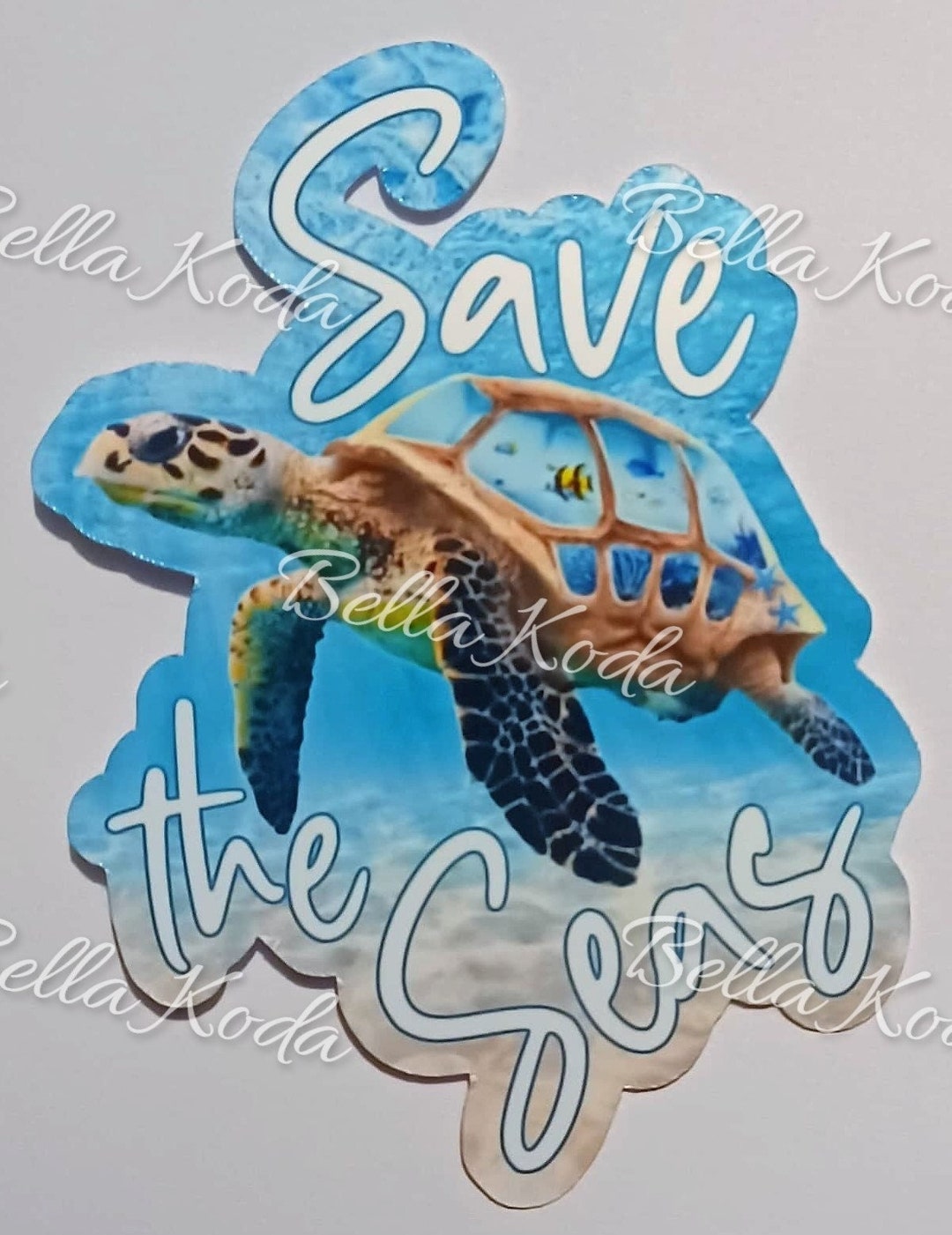 Save the Seas, Ocean Sticker, Sea Turtle Sticker, Cute Turtle, Beach ...