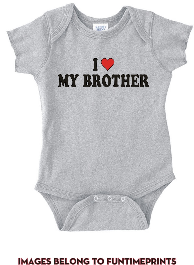I Heart My Brother Love Fun T Shirt Or Bodysuit Funny Etsy