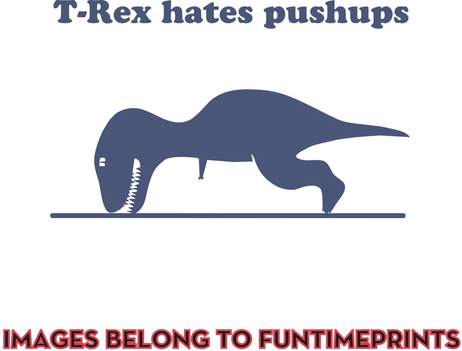 T-rex Hates Pushups T-SHIRT or Bodysuit -infant Toddler Youth Romper ...