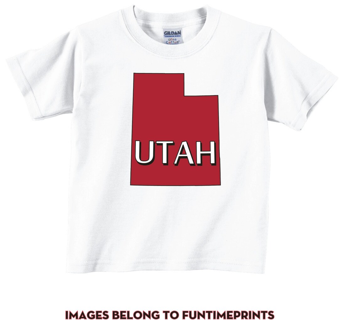 UTAH -fun State Map T-shirt or Bodysuit - University Clothing Infant ...