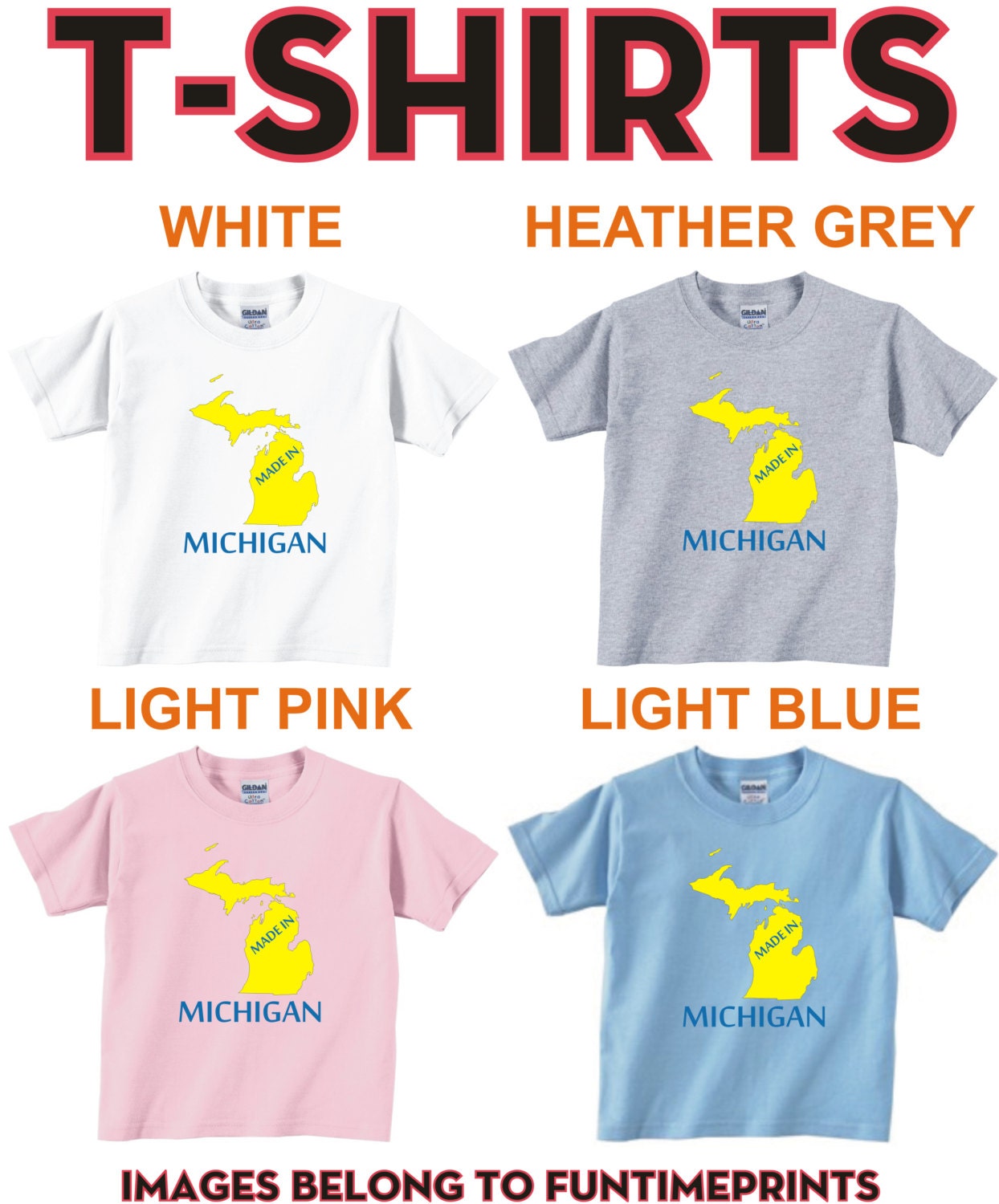 MADE IN MICHIGAN fun State Map T-shirt or Bodysuit funny - Etsy