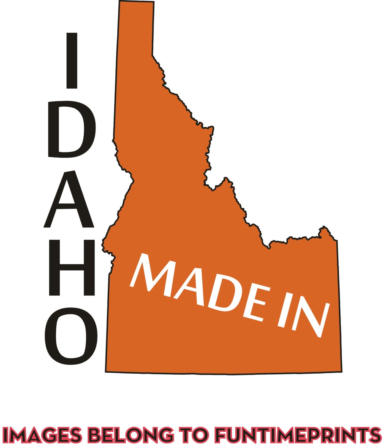 MADE IN IDAHO fun State Map T-shirt or Bodysuit funny | Etsy