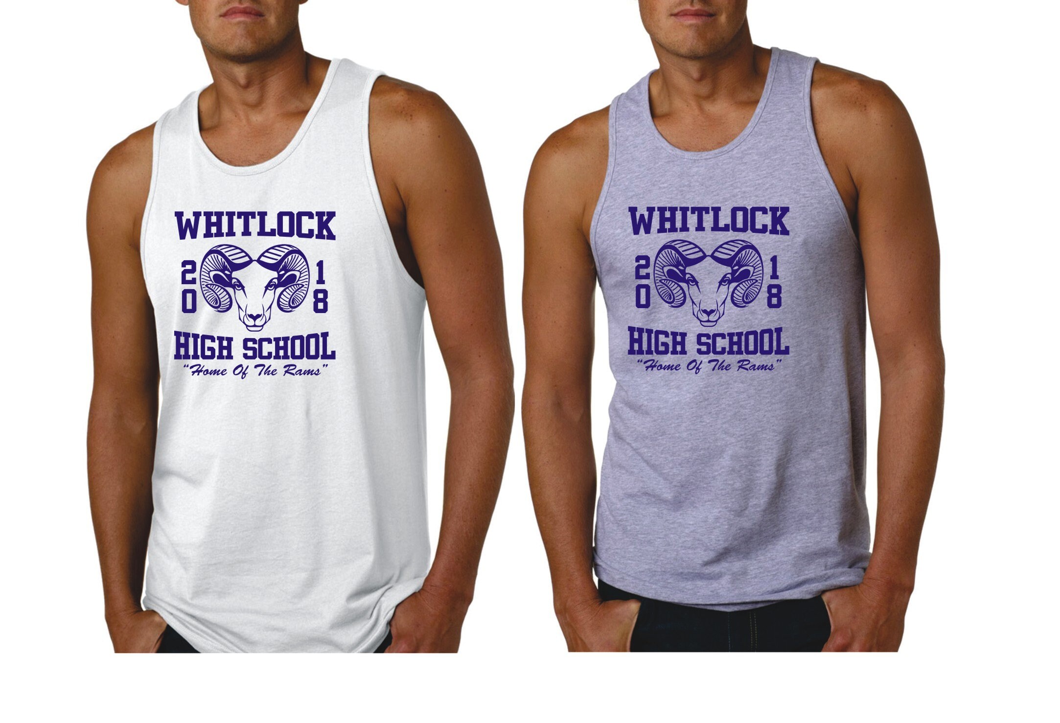 WHITLOCK HIGH SCHOOL Home of the Rams T-shirt - Adult Premium Ringers ...