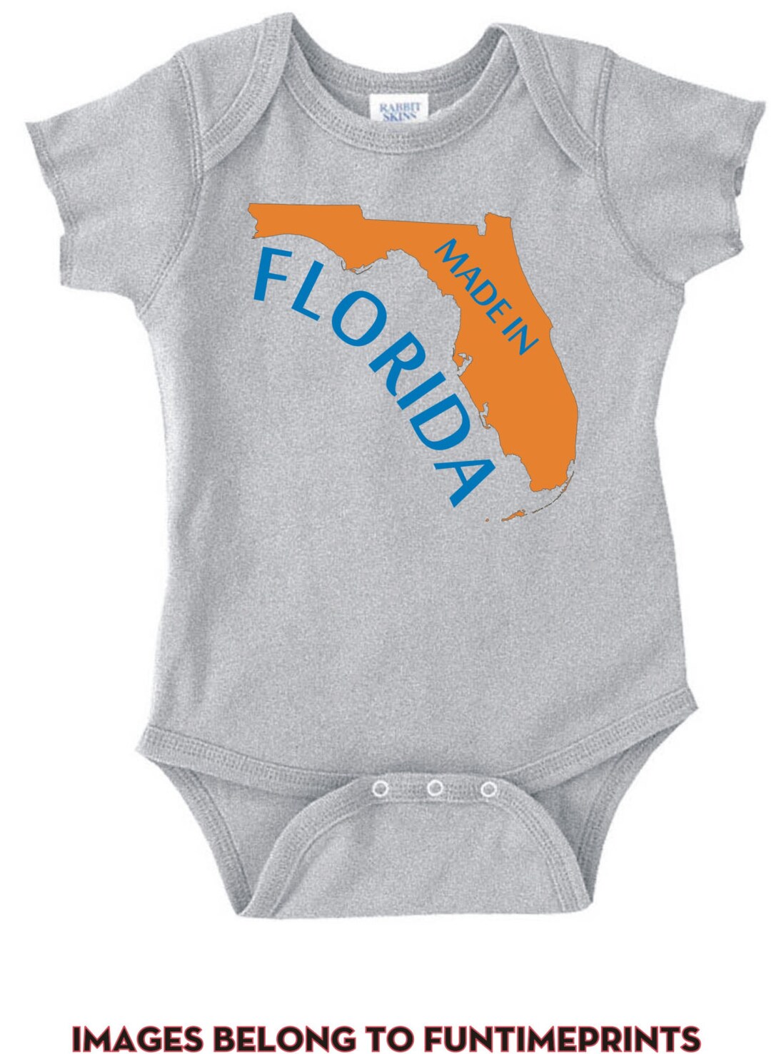 MADE IN FLORIDA fun State Map T-shirt or Bodysuit funny - Etsy