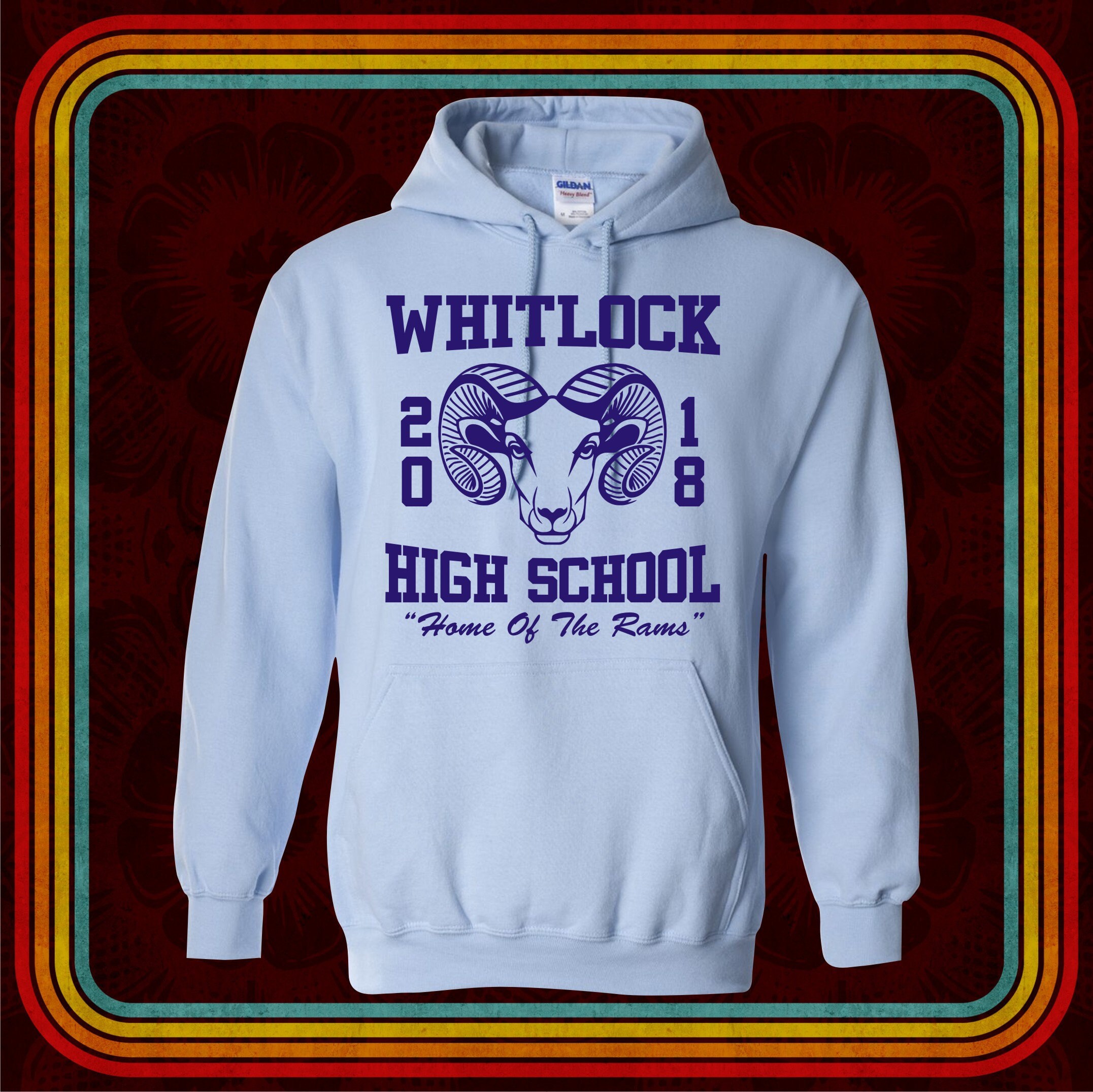 WHITLOCK HIGH SCHOOL 2018 Home of the Rams Hoodie Available | Etsy
