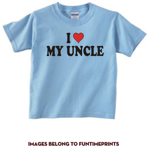 I HEART MY Uncle love fun T-Shirt or Bodysuit funny | Etsy