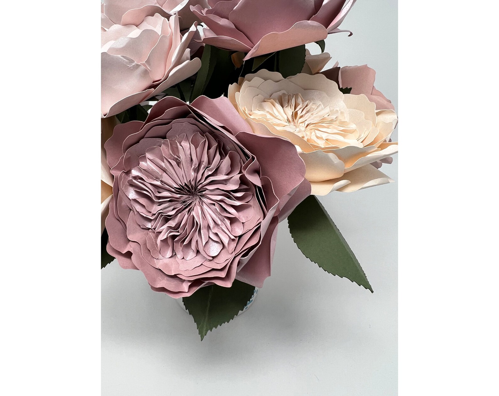 Garden Rose Paper Flower Bouquet 13 Stems Paper Flower - Etsy
