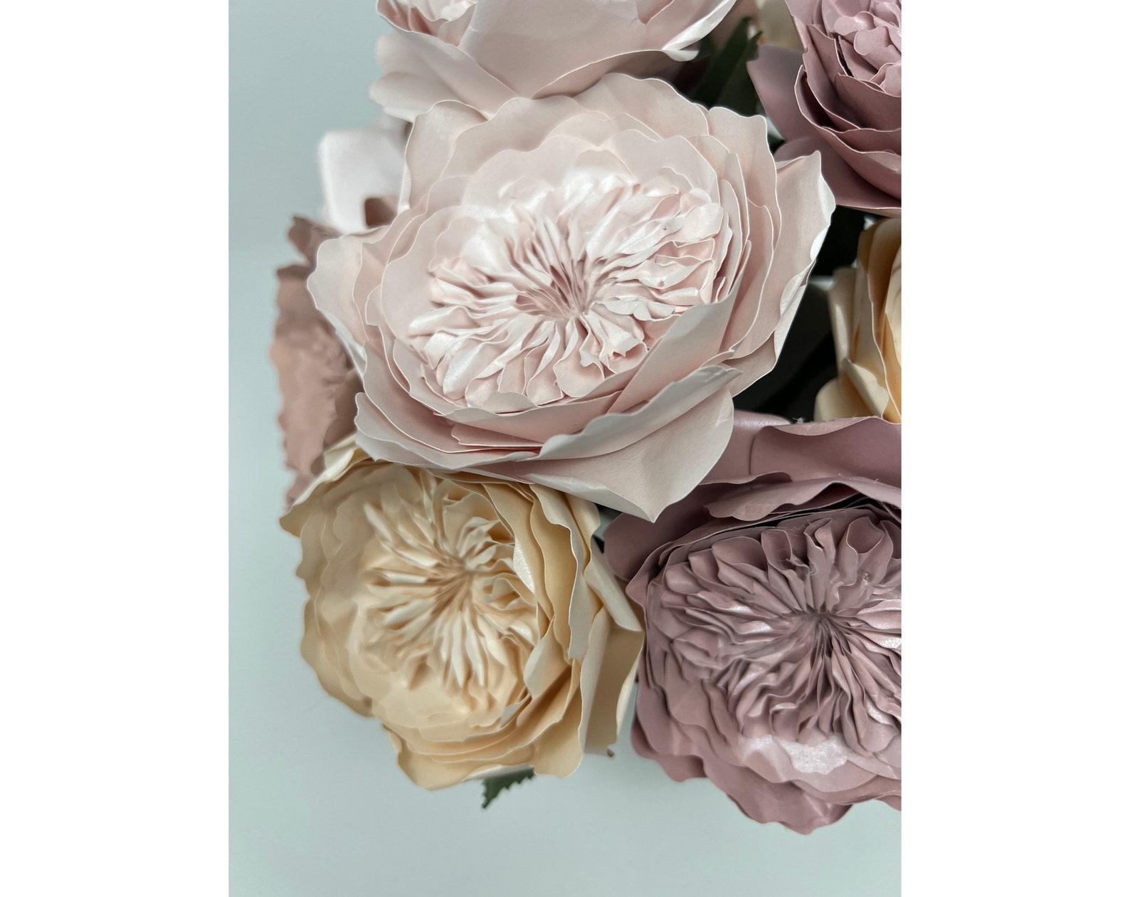 Garden Rose Paper Flower Bouquet 13 Stems Paper Flower - Etsy