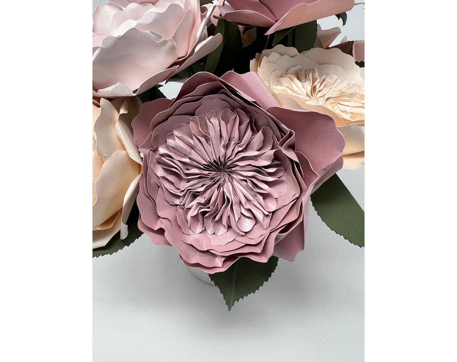 Garden Rose Paper Flower Bouquet 13 Stems Paper Flower - Etsy
