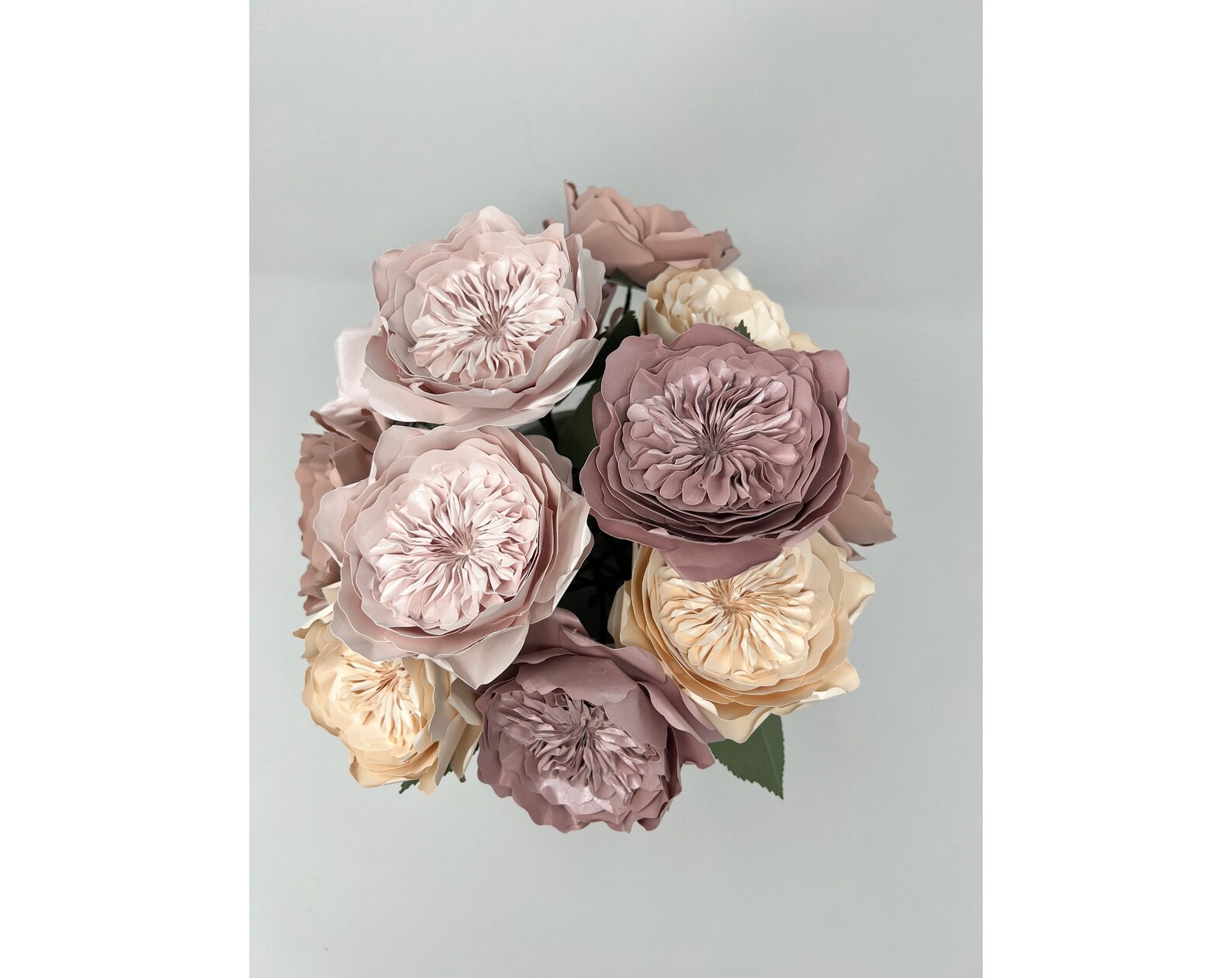 Garden Rose Paper Flower Bouquet 13 Stems Paper Flower - Etsy