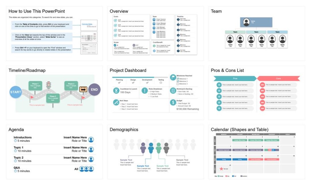 Consultant Powerpoint Slide Templates - Etsy