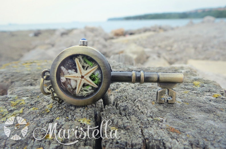 Key necklace for women Mermaid necklace Ocean jewelry Unique | Etsy