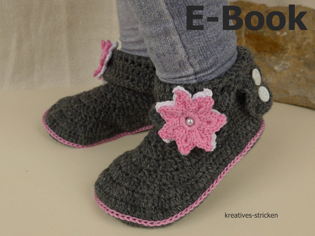 E-book: Crochet Pattern Slippers Gr. 24 - 35 - Etsy