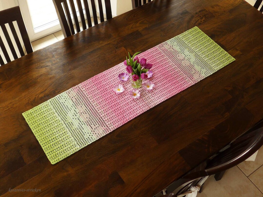 E-book: Crochet Pattern Table Runner "primavera" - Etsy