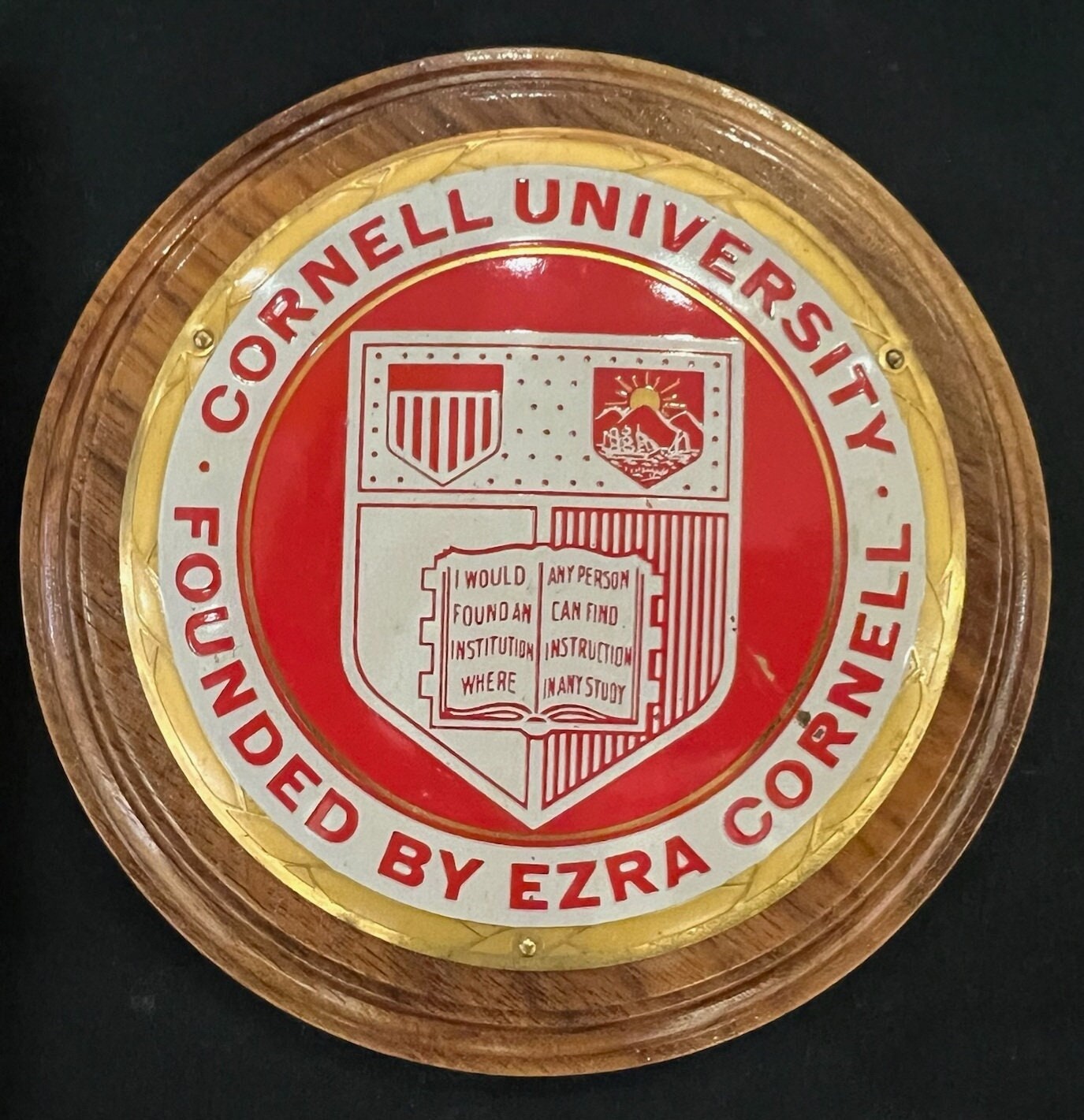 Vintage Cornell Wood Plaque Circa 1950s - Etsy