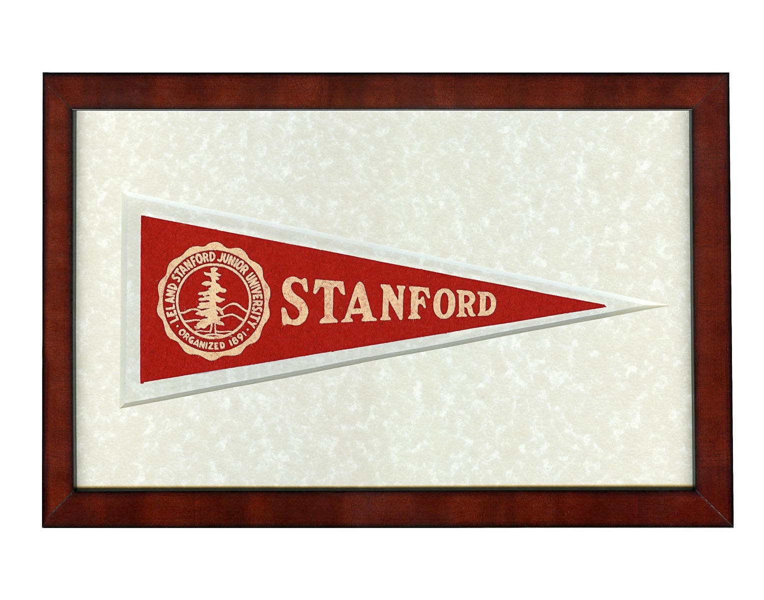 Vintage Stanford University Pennant original Framed Hormel Circa 1950 ...