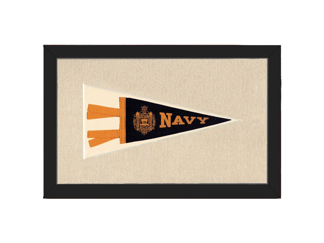 Vintage Navy Pennant - Etsy