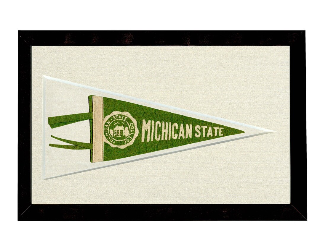 Vintage Michigan State Pennant circa 1940s - Etsy
