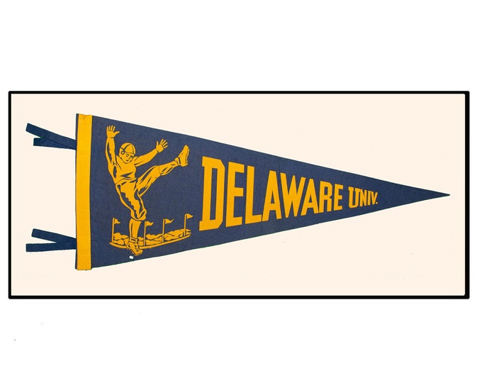 Vintage University of Delaware Pennant circa 1950s - Etsy