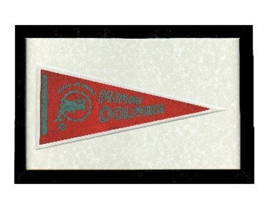 Vintage Miami Dolphins Sports Pennant - Etsy