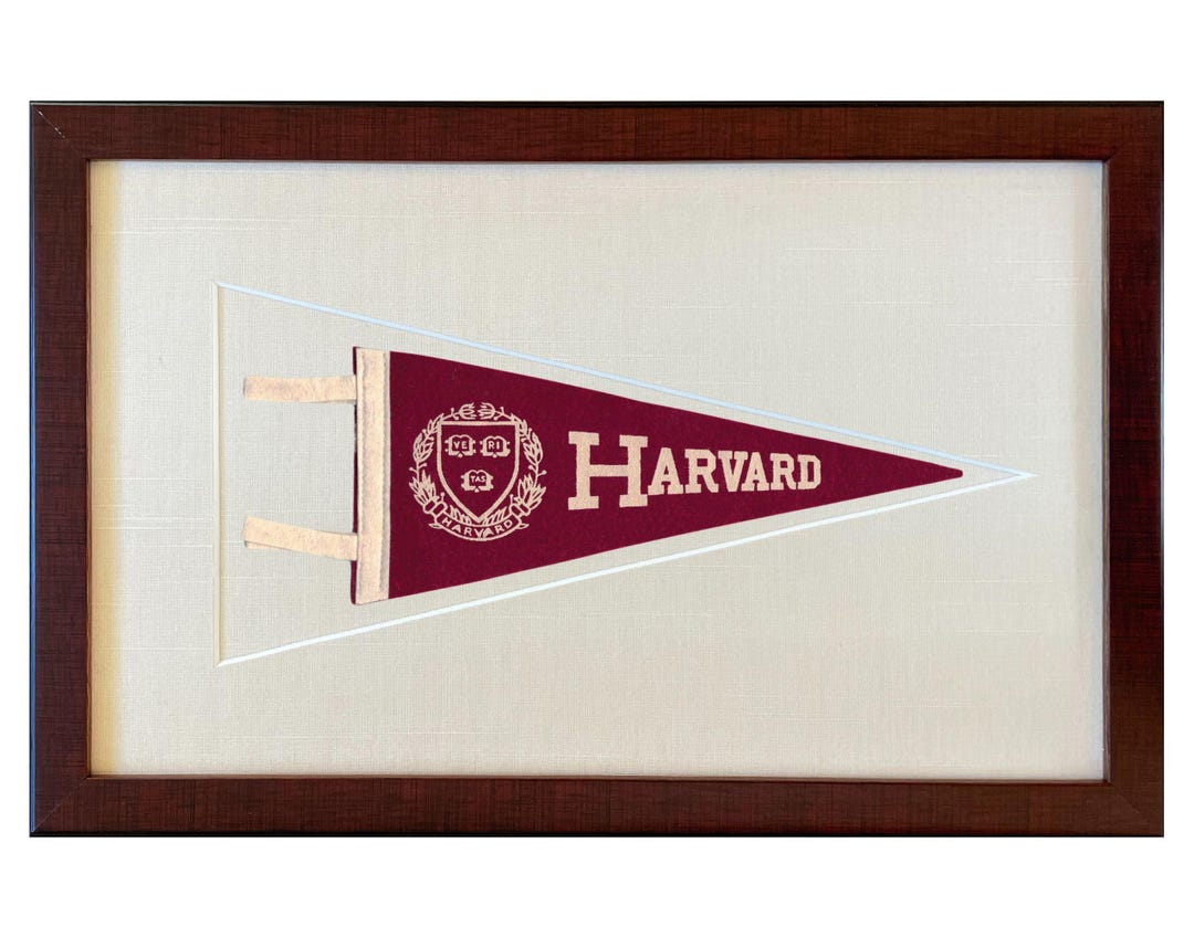 Vintage Harvard Pennant - Etsy