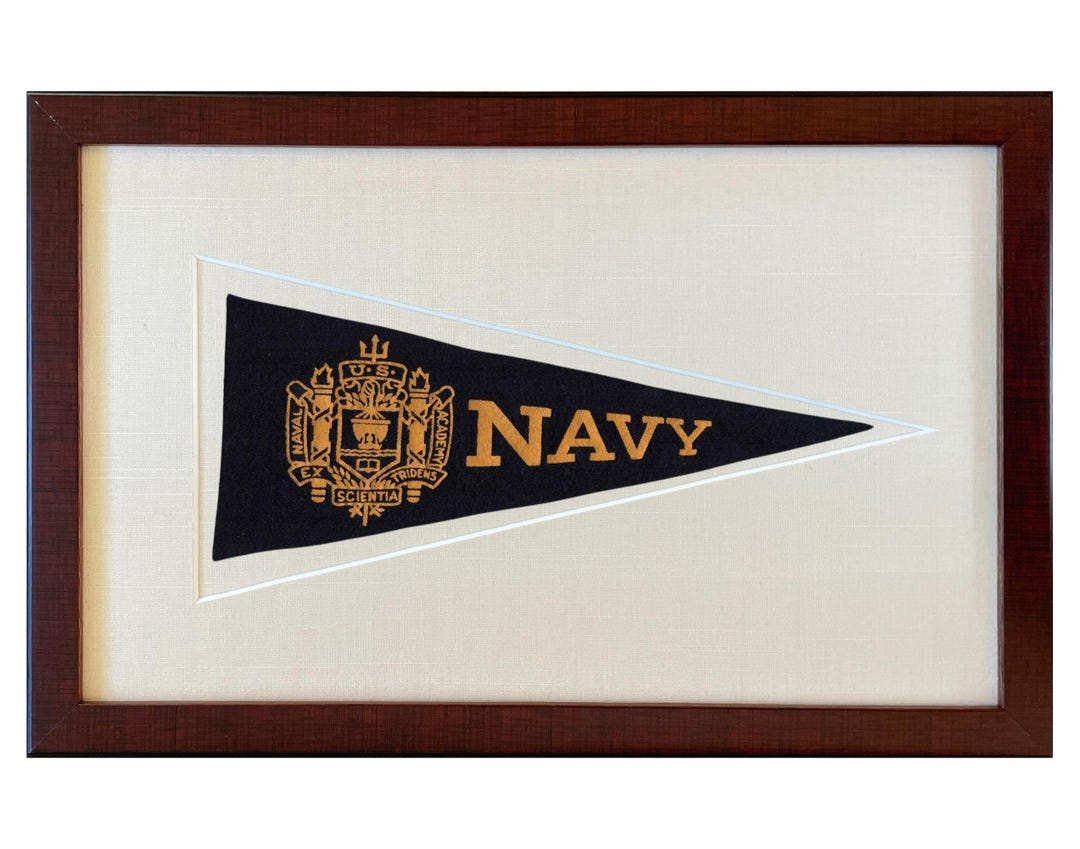 Vintage Navy Pennant - Etsy