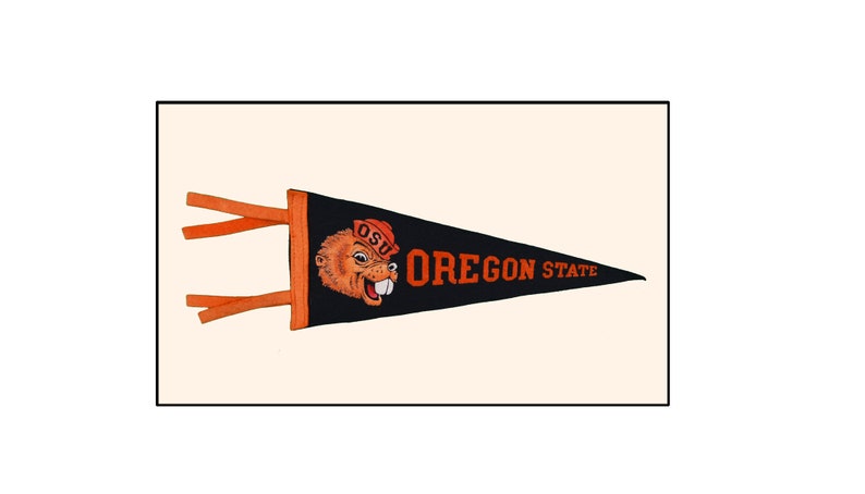 Vintage Oregon State University Pennant circa 1960's - Etsy