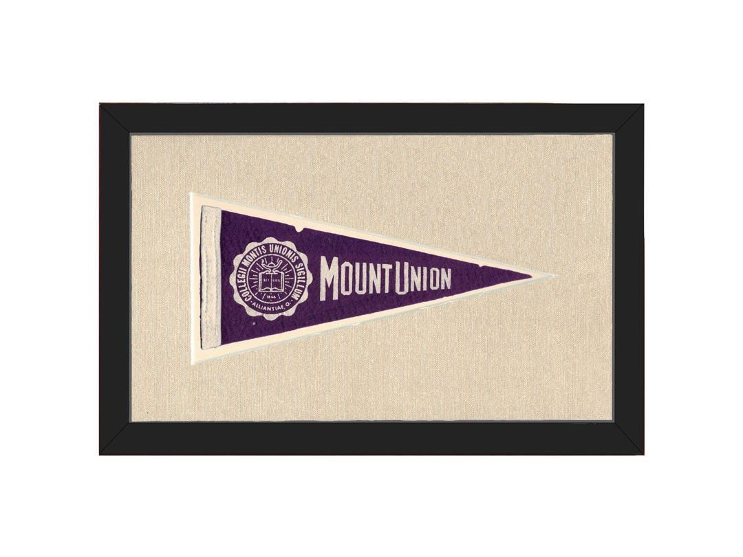 Vintage Mount Union College Pennant - Etsy