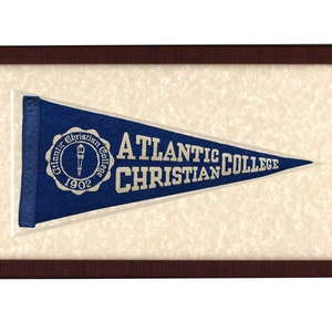 Vintage Atlantic Christian College/barton College Pennant - Etsy