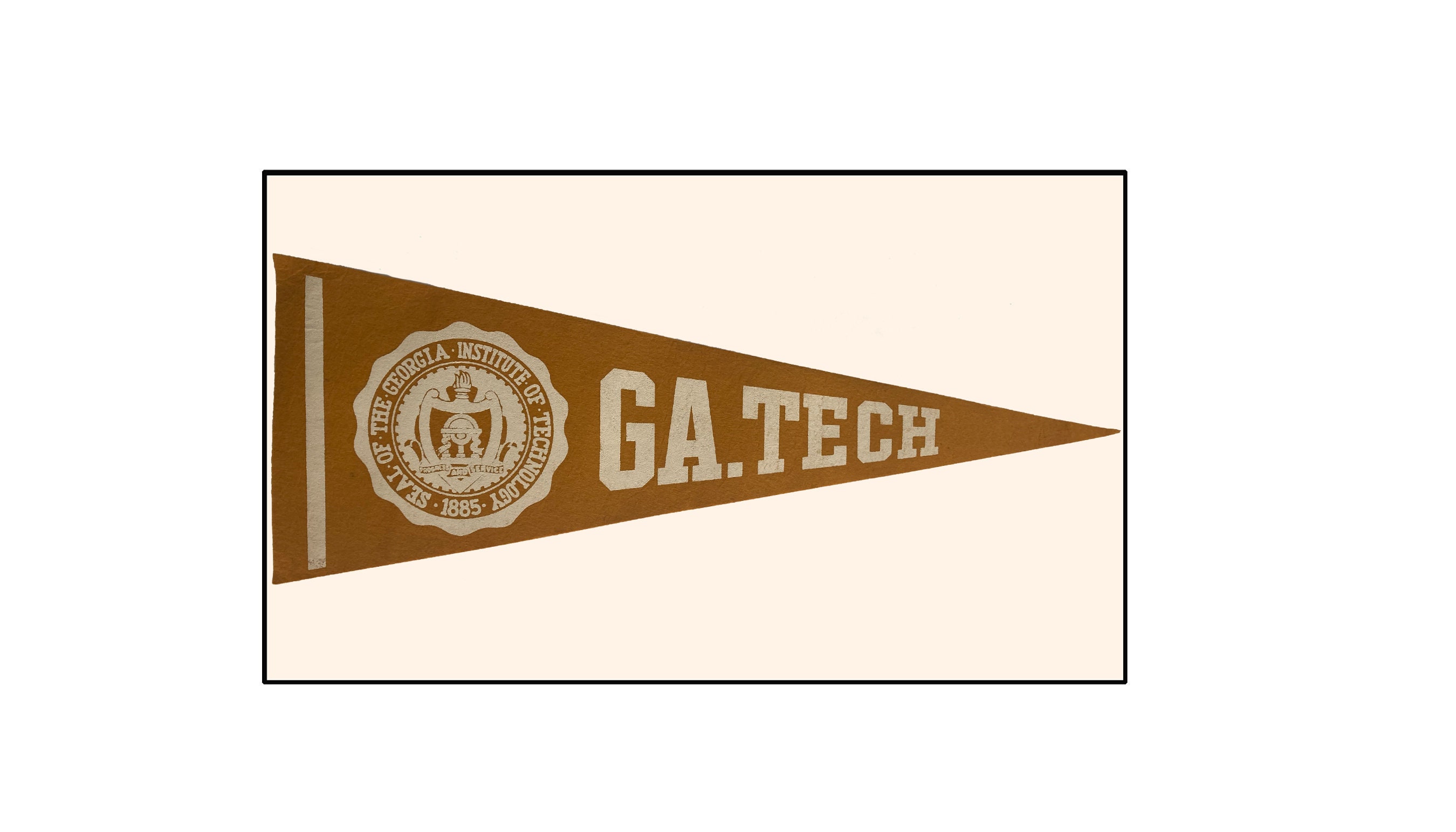 Vintage Georgia Tech Pennant circa 1950 | Etsy