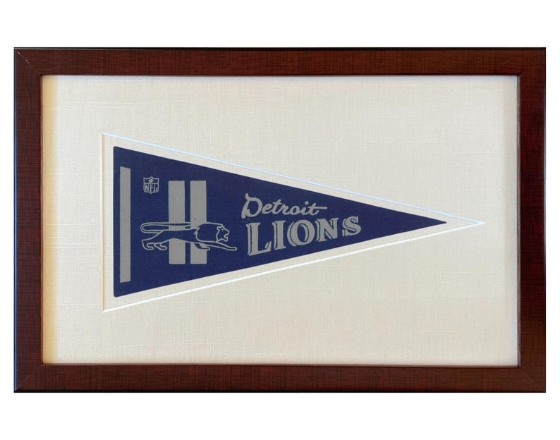 Vintage Detroit Lions NFL Pennant - Etsy